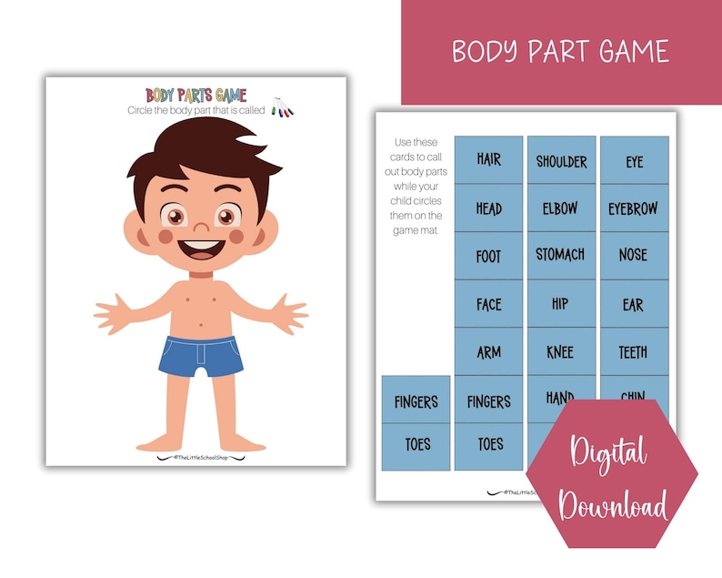 Body Parts Busy Book, Human Anatomy Learning (PDF) - Etsy