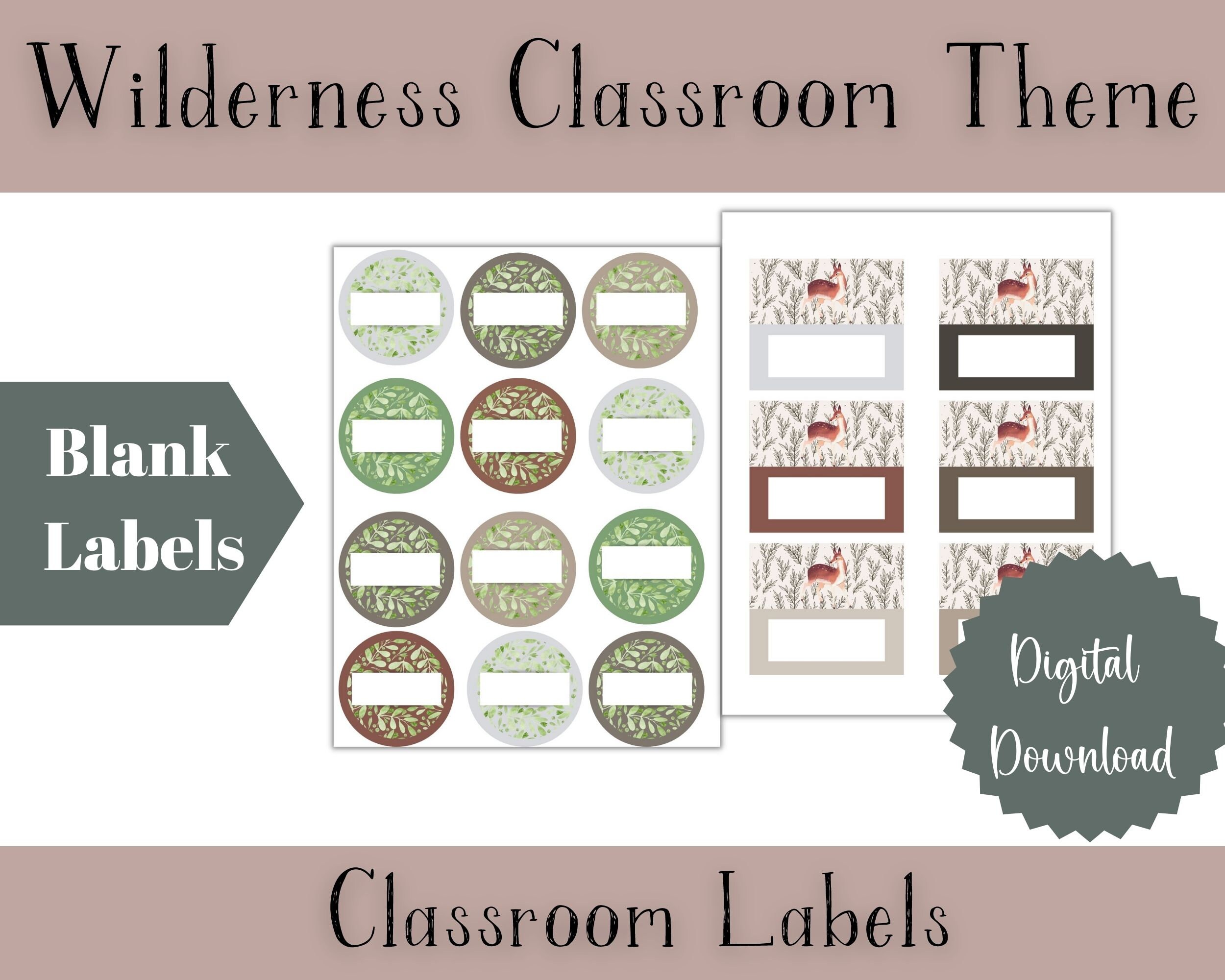 Custom Classroom Labels, Wilderness Theme, Classroom Decorations ...