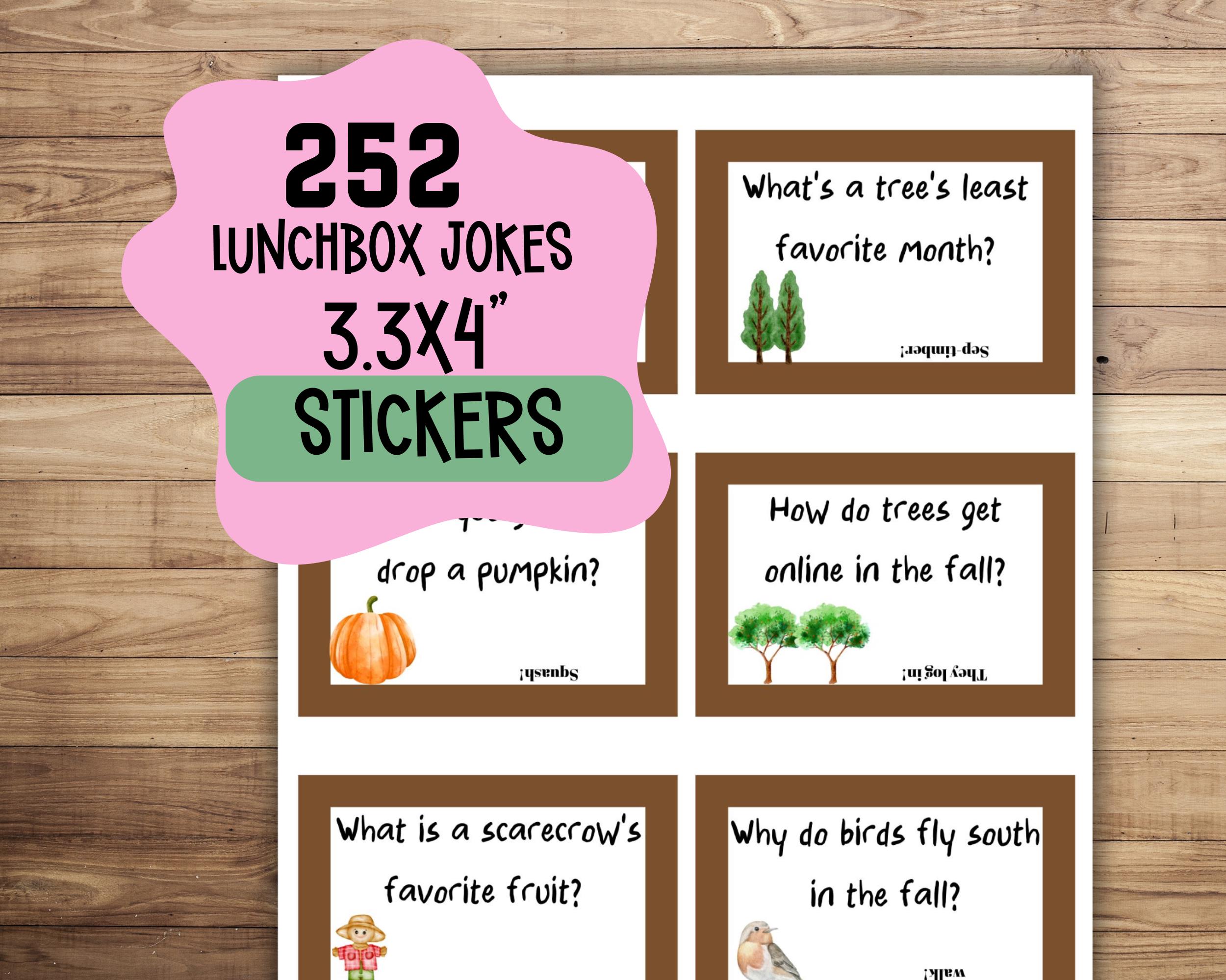 Printable Lunchbox Jokes for Boys and Girls Sticker Joke of the Day ...