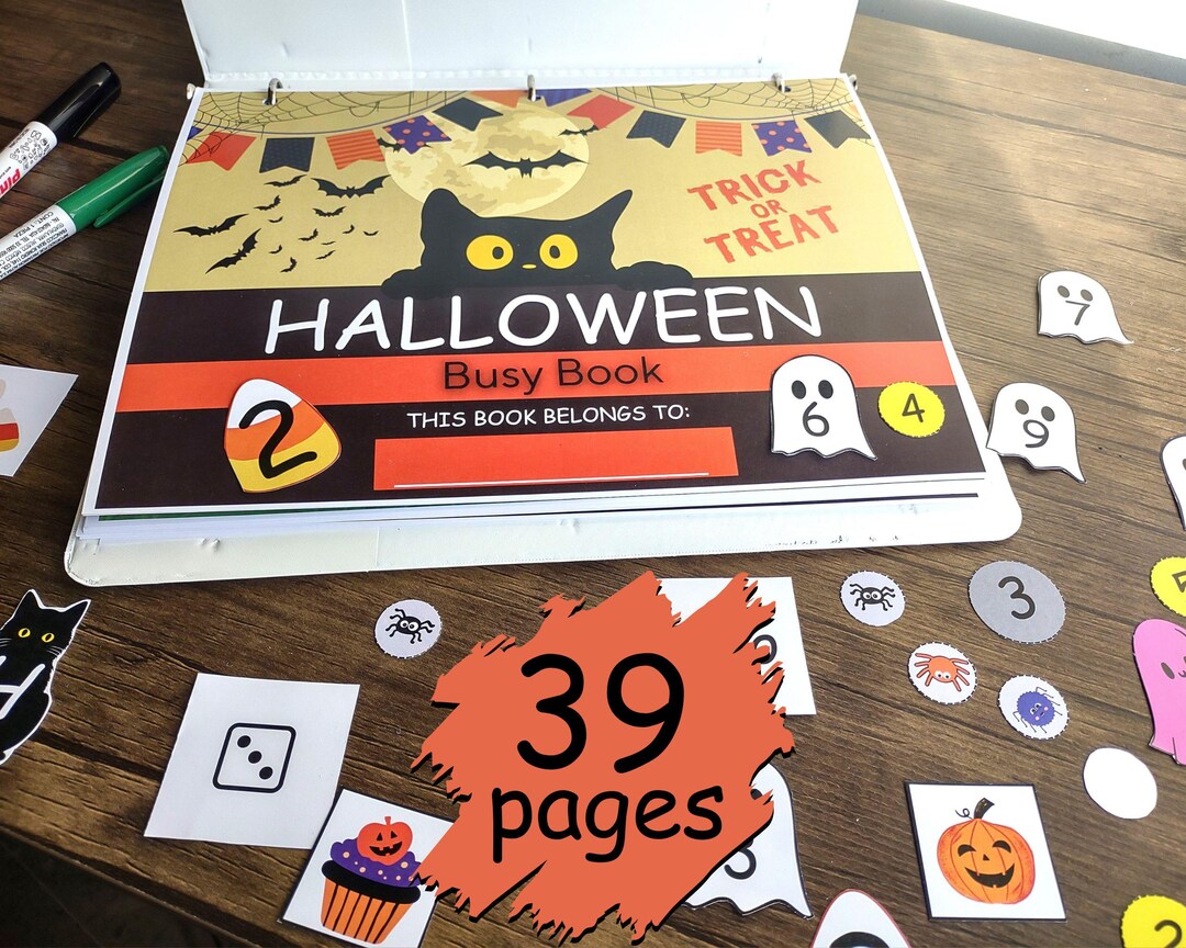 Halloween Busy Book Toddler Printable Halloween Activities Preschool ...