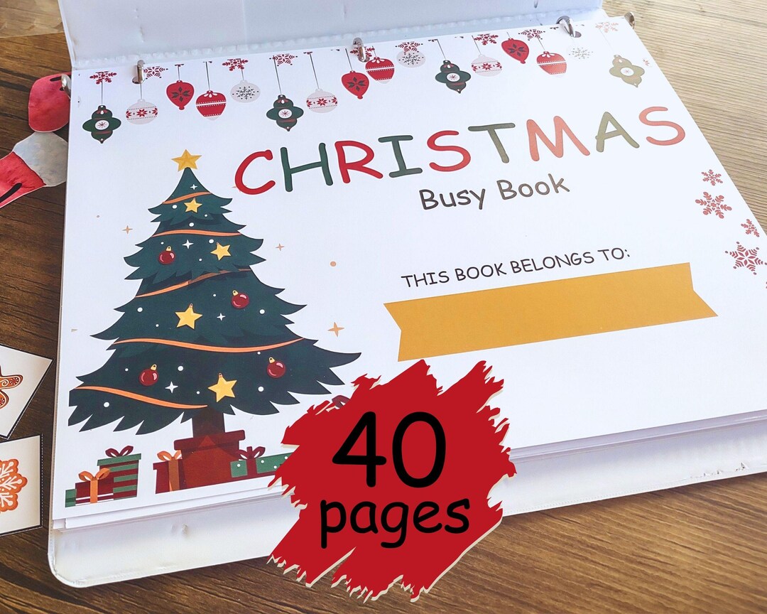 Christmas Busy Book Printable Christmas Busy Book Preschool Learning ...