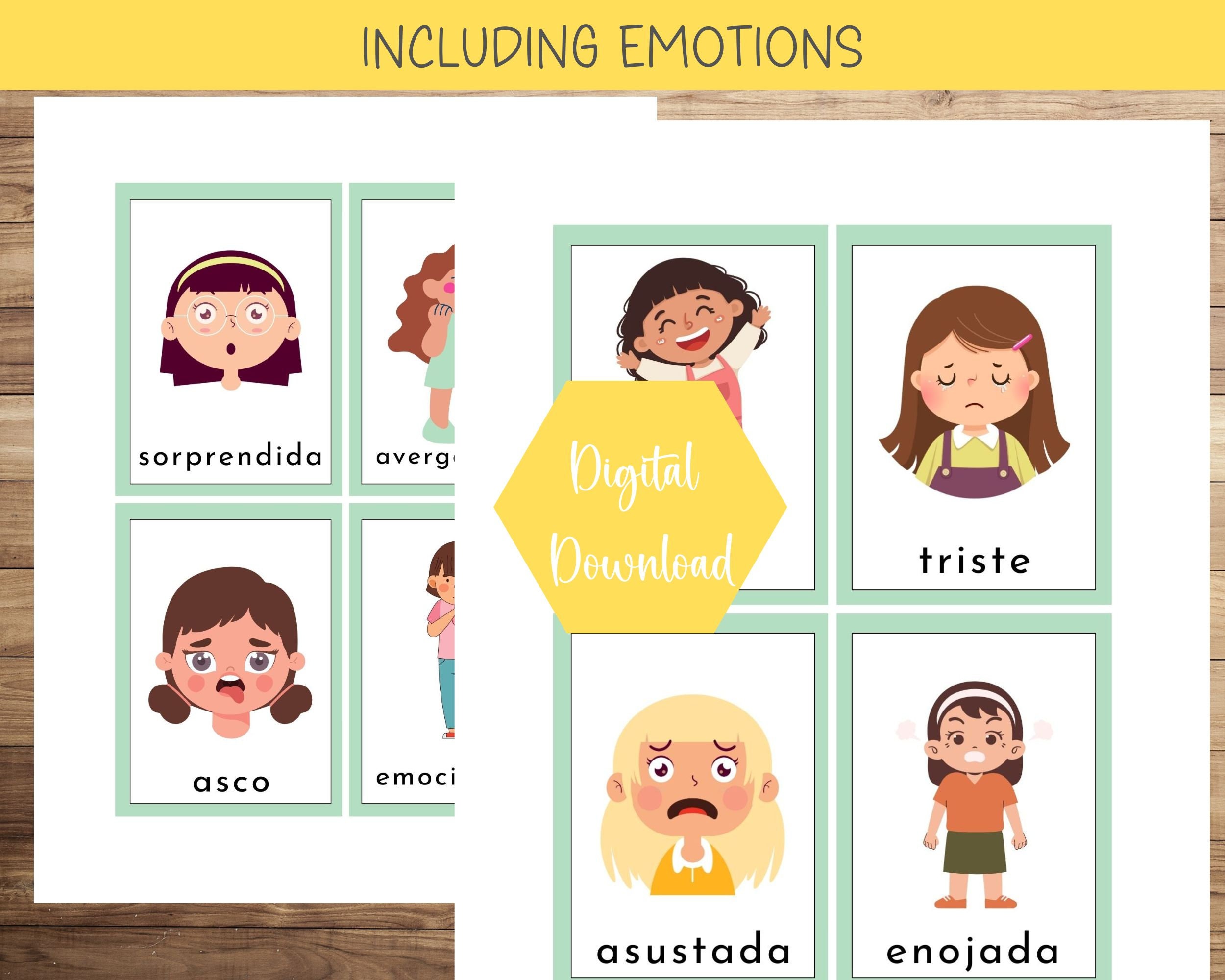 SPANISH Body Parts Busy Bundle, Printable Montessori Materials ...