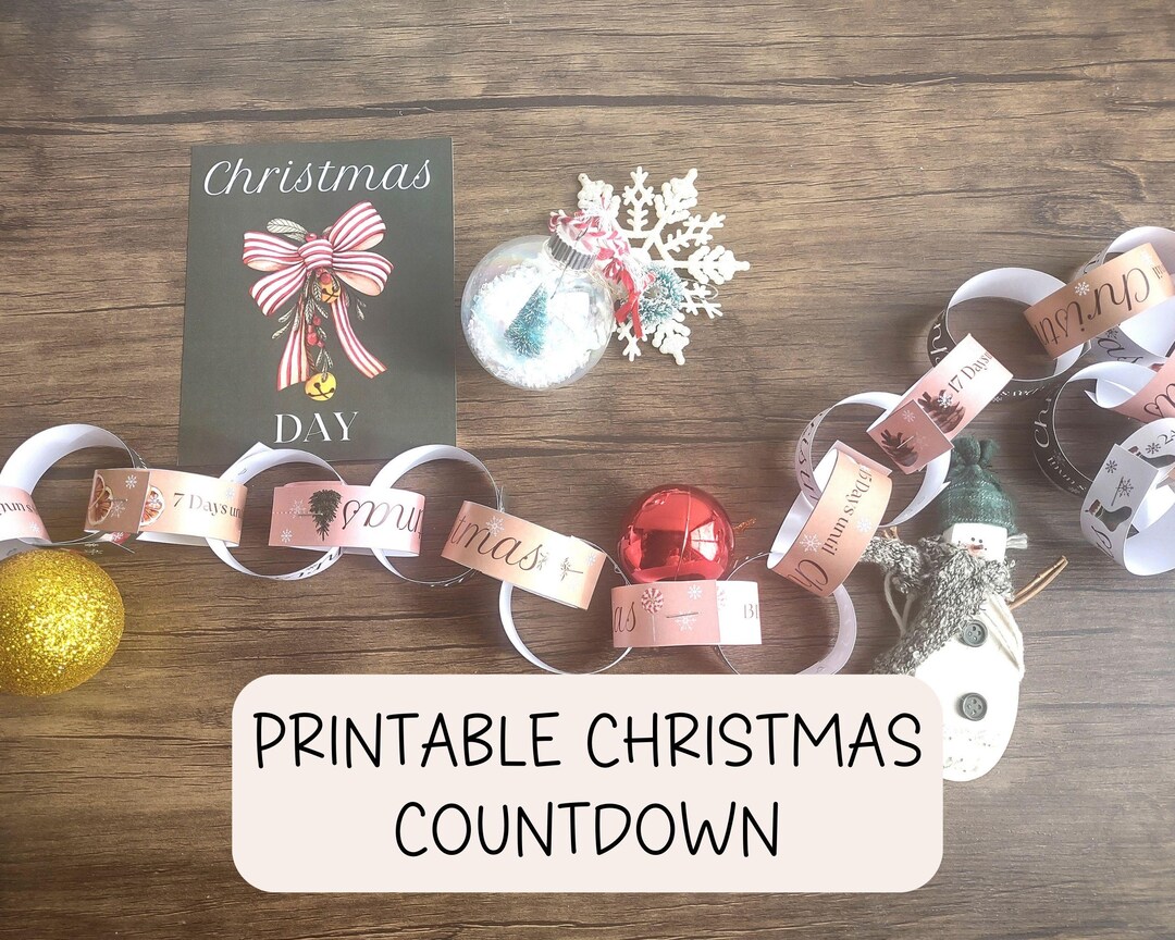 Christmas Advent Calendar Printable Christmas Countdown Easy Christmas ...