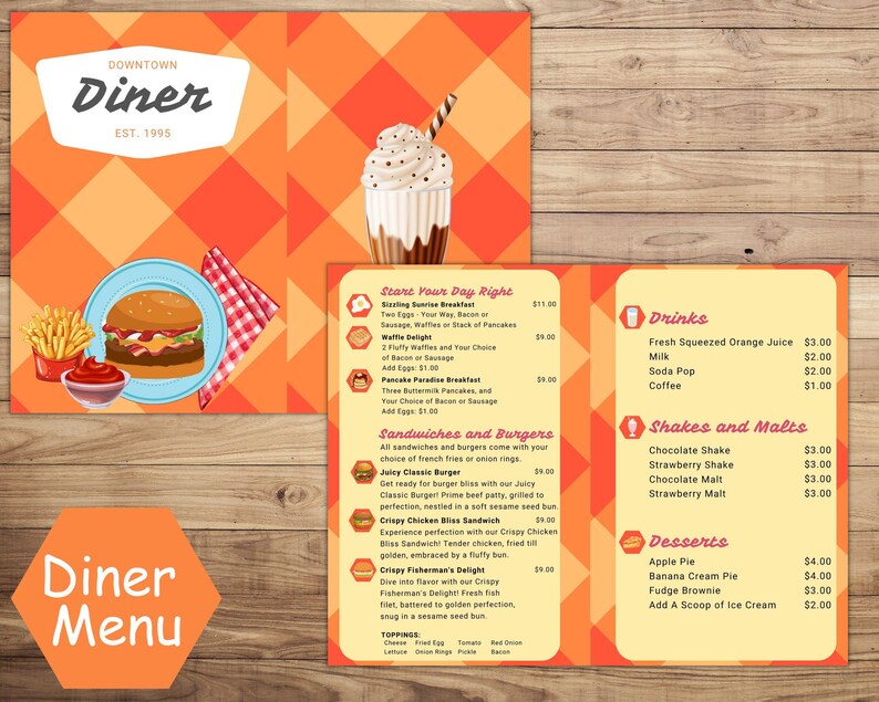 Diner Pretend Play, Pretend Play Food, Preschool Printable ...