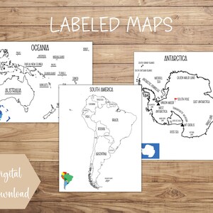7 Continent Map Bundle Printable, Travel Tracker, Etsy Sales Map ...