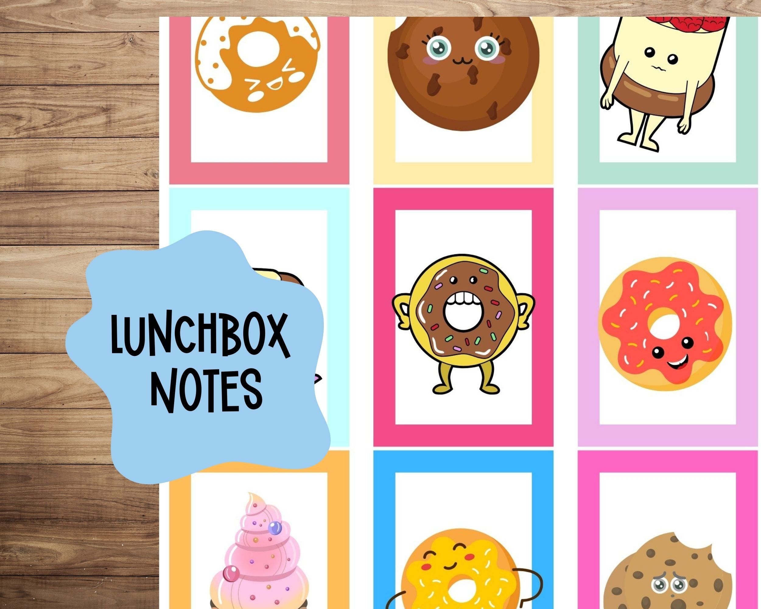 Printable Lunchbox Notes for Kindergarten and Preschool, Back to School ...