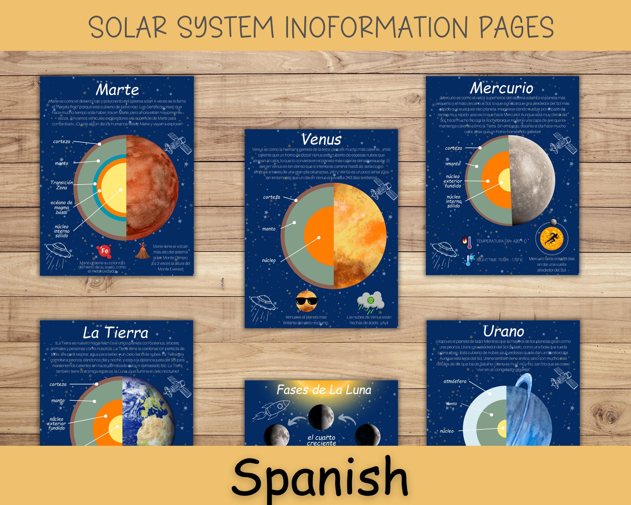 Spanish Solar System Busy Book Personalized Solar System Busy Book ...