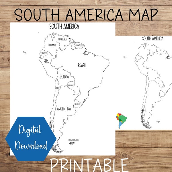 America Map Printable - Etsy