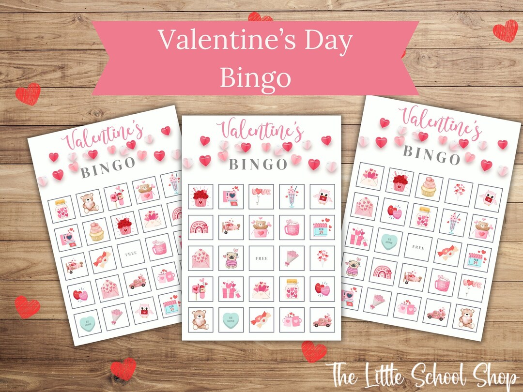 Valentines Bingo Printable, Valentine Bingo Printable, Printable Bingo ...