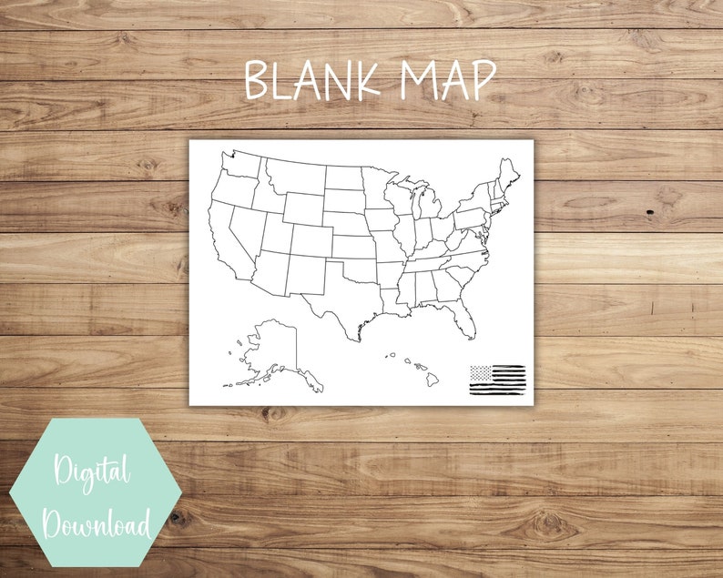 United States Map Printable US Map Printable USA US Sales Map - Etsy