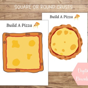 Build A Pizza, Pretend Play, Preschool Printable, Kindergarten ...