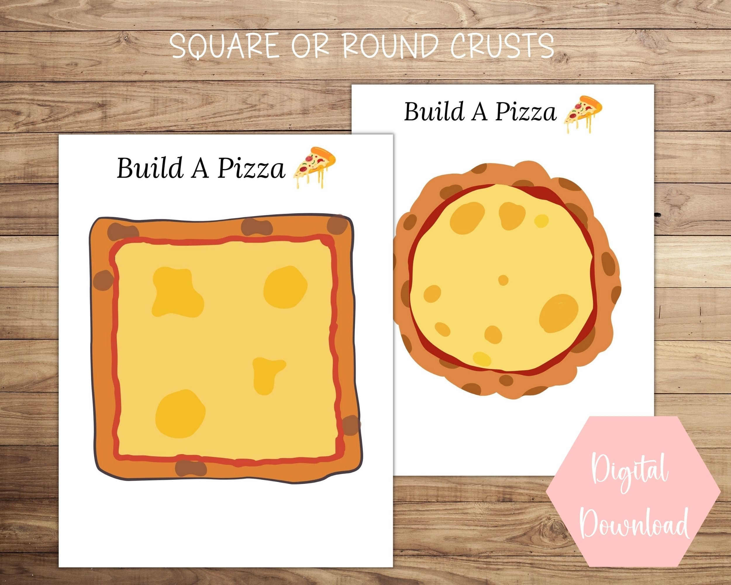 Build A Pizza, Pretend Play, Preschool Printable, Kindergarten ...