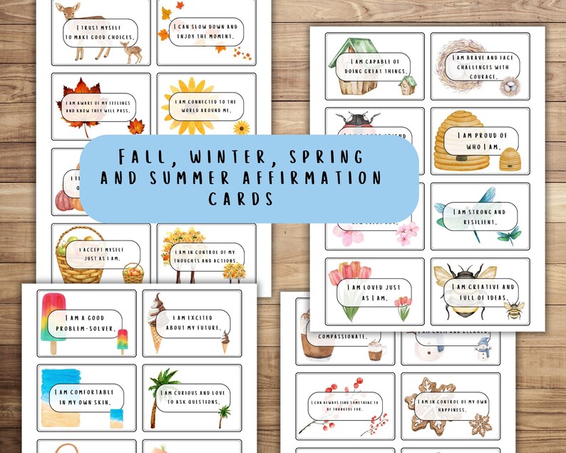 Printable Affirmation Cards, PDF Affirmations, Instant Download ...