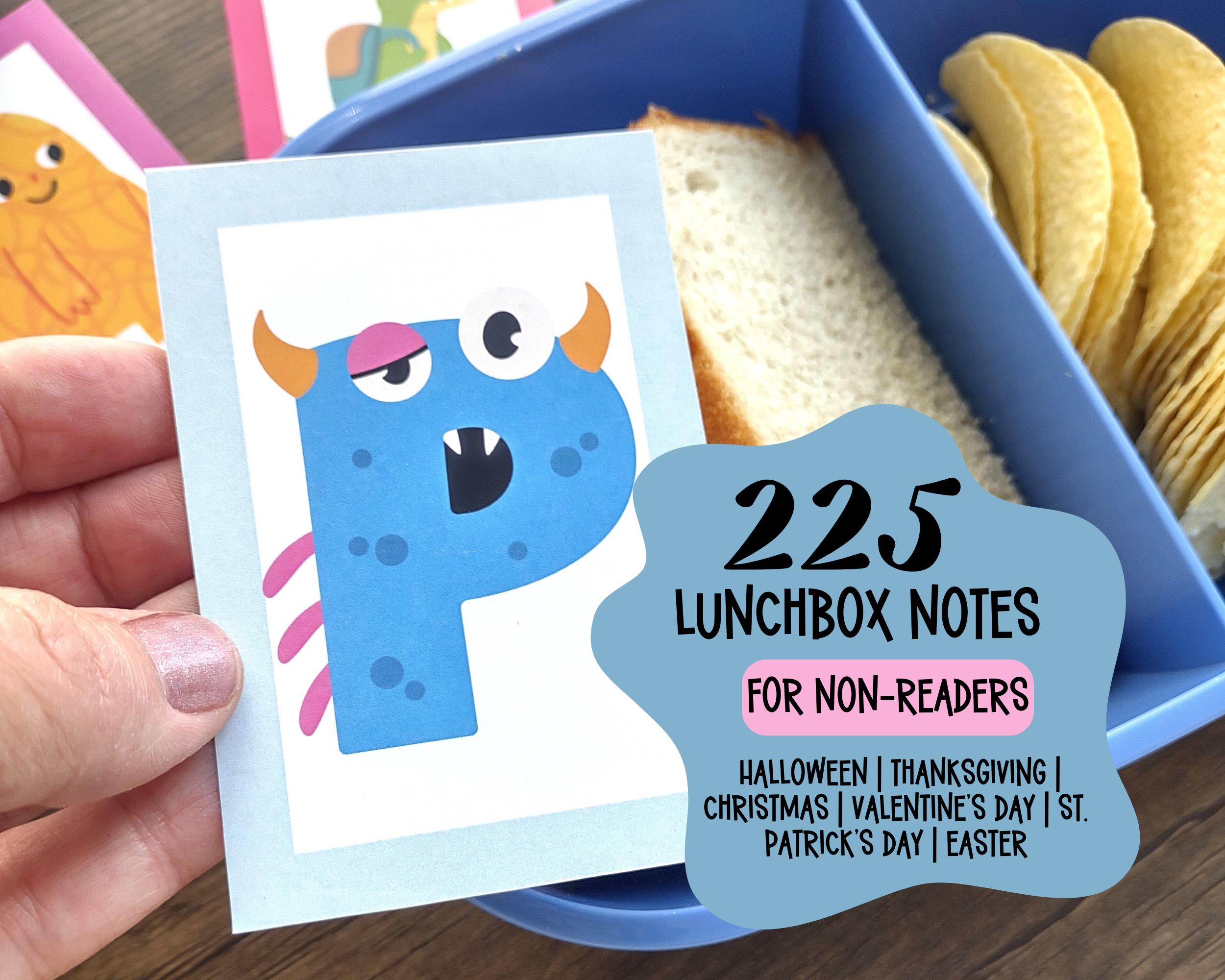 Printable Lunchbox Notes for Kindergarten and Preschool, Back to School ...