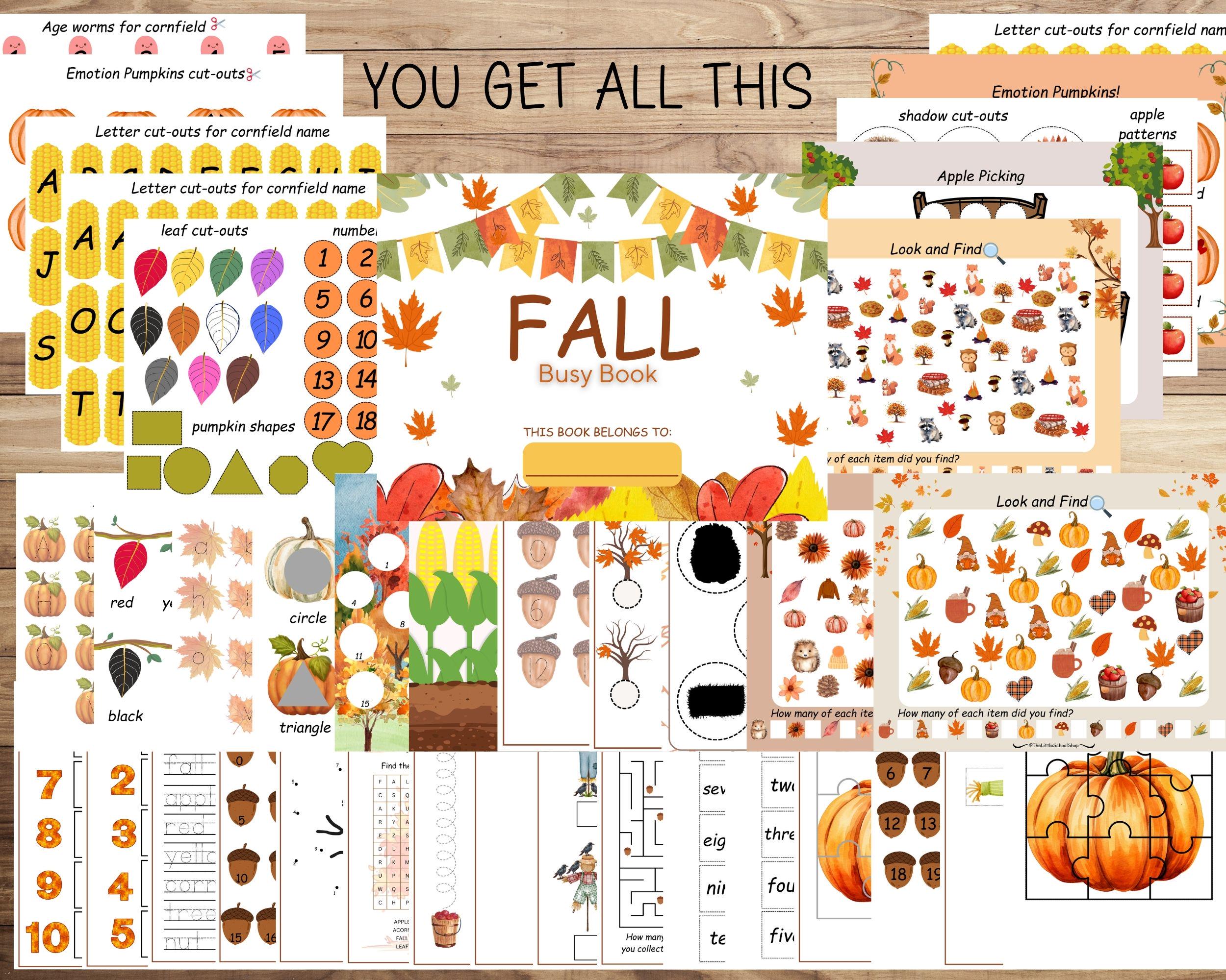 Seasonal Busy Book Bundle: Preschool Learning Binder (PDF) - Etsy