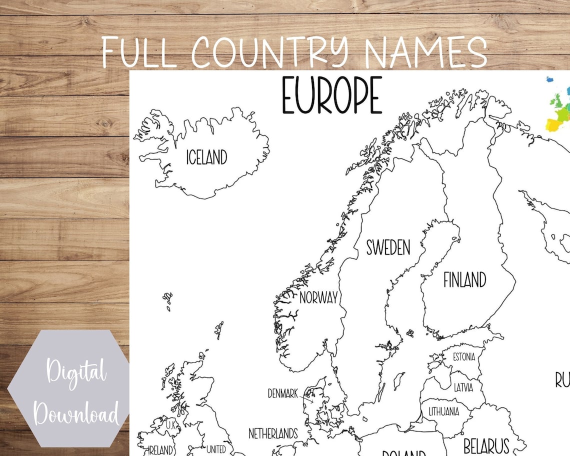 Europe Map, Map of Europe, Printable Europe Map Printable Europe Sales ...