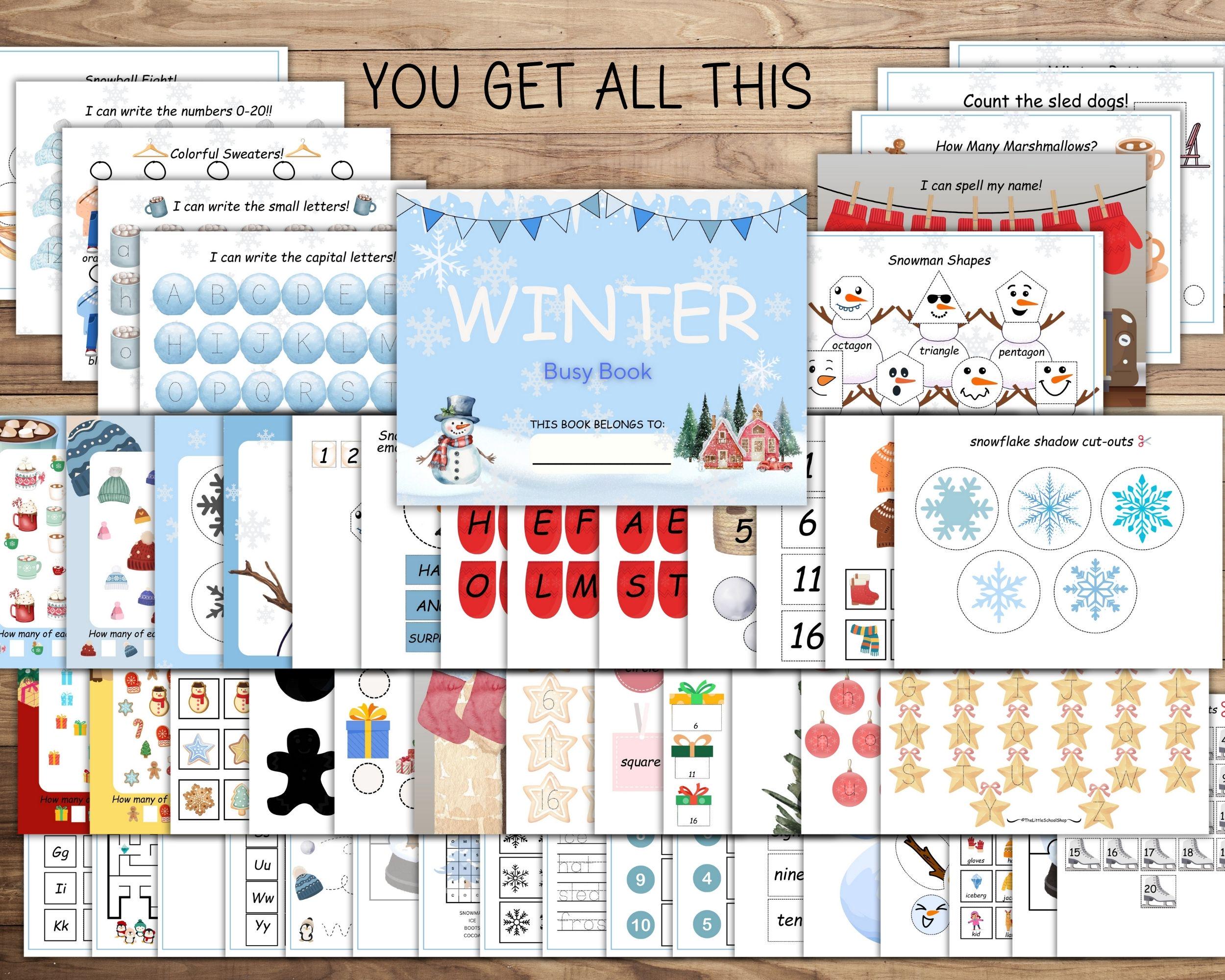 Seasonal Busy Book Bundle: Preschool Learning Binder (PDF) - Etsy