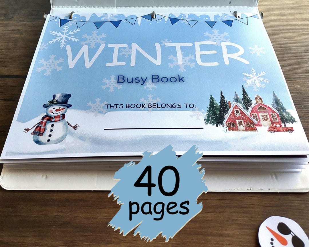 Winter Busy Book Printable Winter Busy Book Preschool Learning Binder ...
