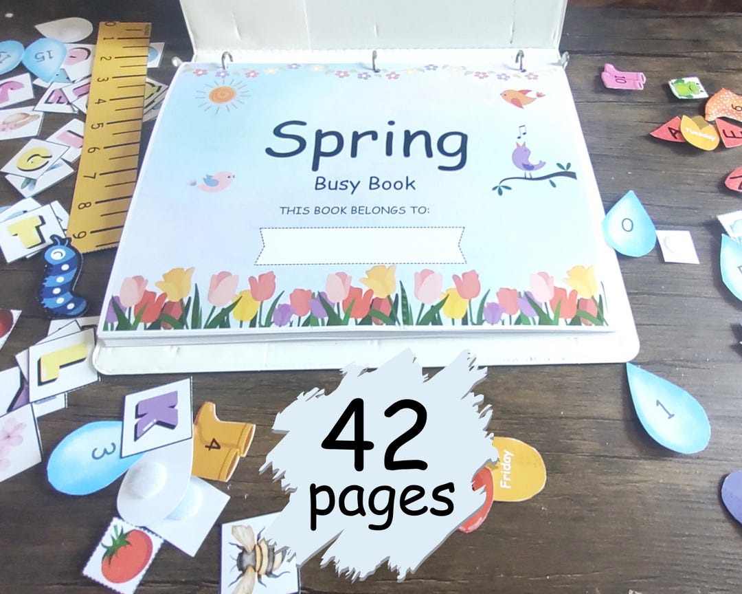Spring Busy Book Printable Spring Busy Book Preschool Learning Binder ...