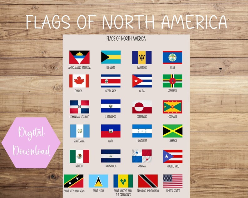 North America Map Printable, Travel Tracker, Etsy Sales Map, Printable ...