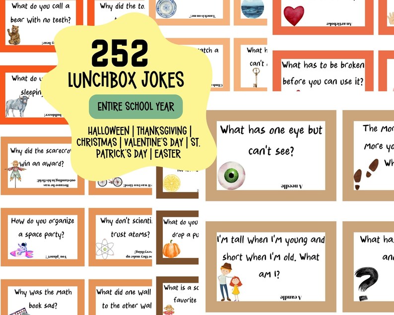 Printable Lunchbox Jokes for Boys and Girls, Joke of the Day, Back to ...