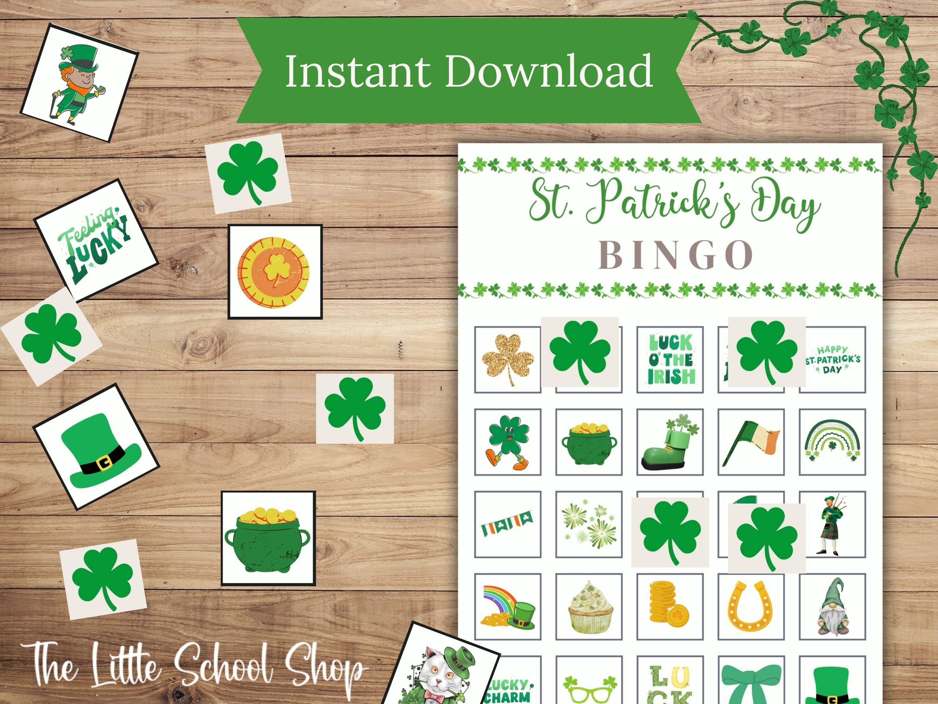 St. Patricks Day Bingo Printable, Bingo Printable, Printable Bingo ...