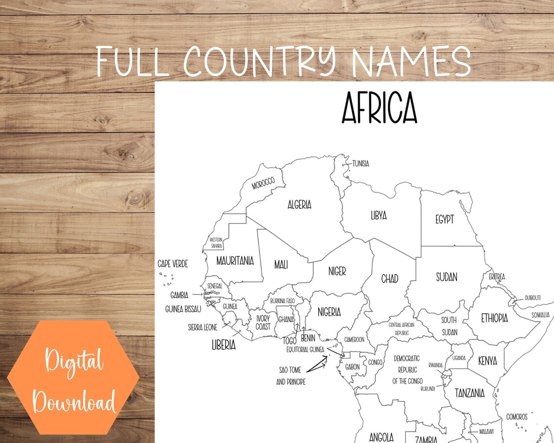 Africa Map, Map of Africa, Printable Africa Map, Geography Homeschool ...
