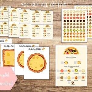 Build A Pizza, Pretend Play, Preschool Printable, Kindergarten ...