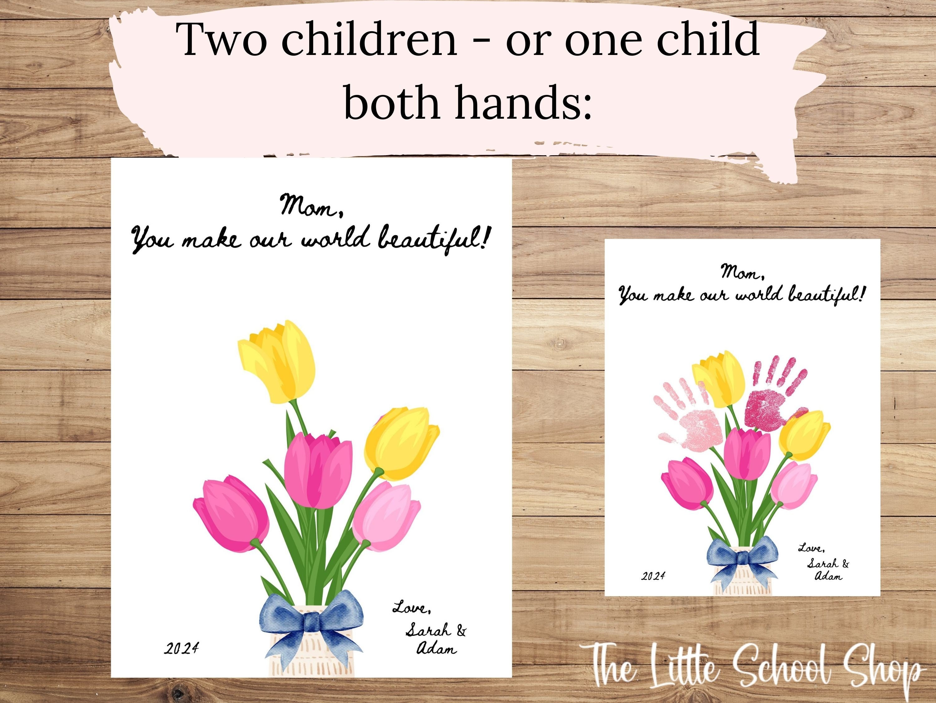 Mothers Day Handprint Art, Handprint Art, First Time Mom Gift, Grandma ...