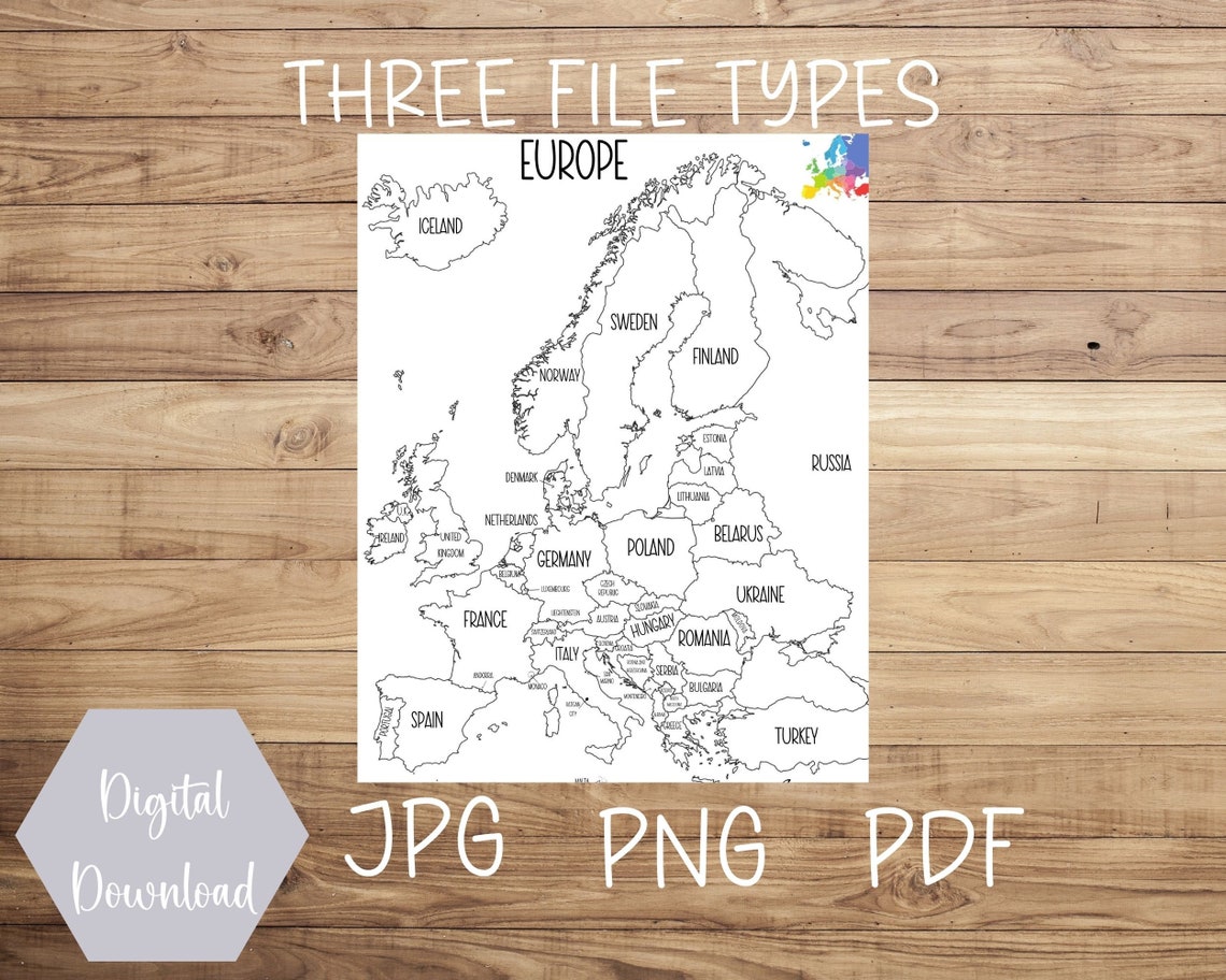 Europe Map, Map of Europe, Printable Europe Map Printable Europe Sales ...