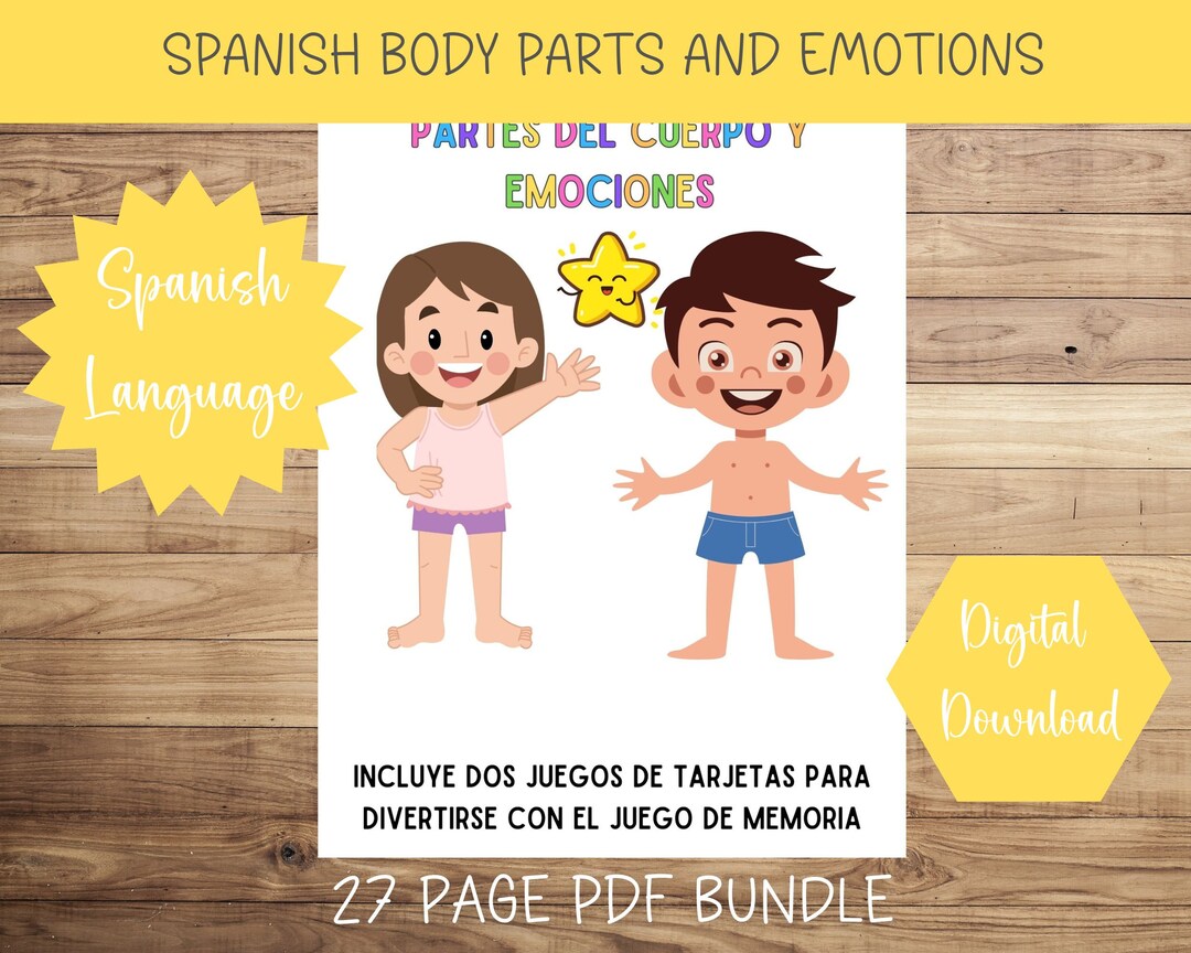 SPANISH Body Parts Busy Bundle, Printable Montessori Materials ...
