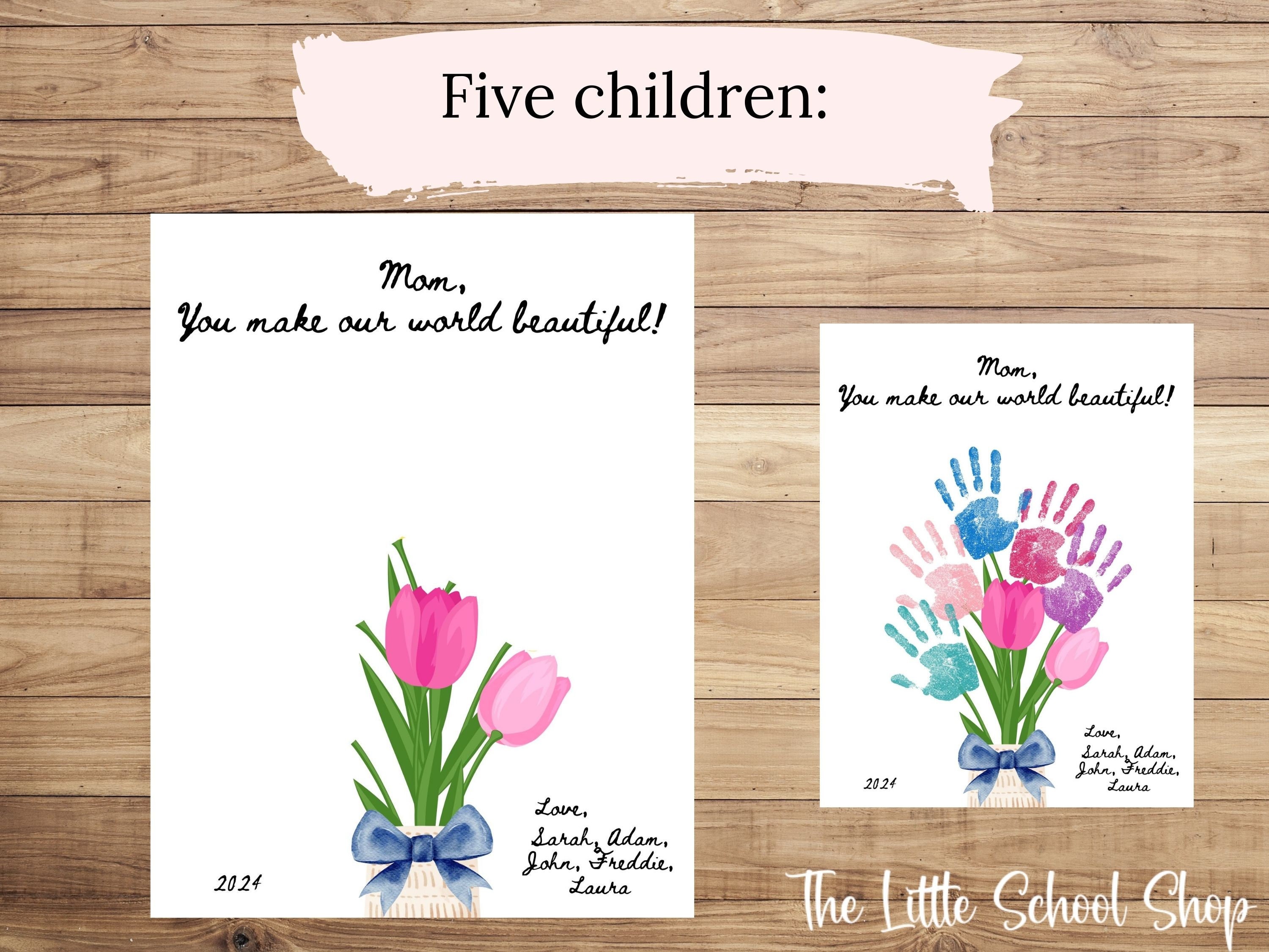 Mothers Day Handprint Art, Handprint Art, First Time Mom Gift, Grandma ...