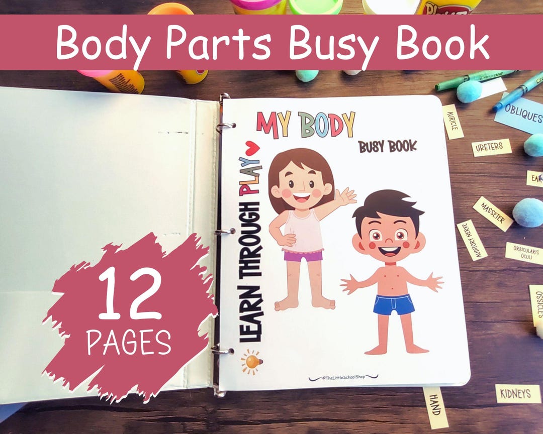 Body Parts Busy Book Printable Quiet Book Human Anatomy for Kids Body ...