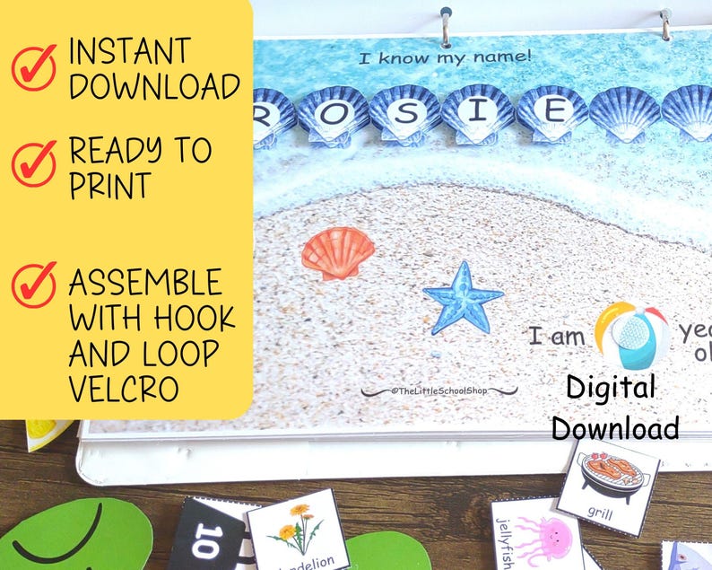 Summer Busy Book Printable Summer Busy Book Preschool Learning Binder ...