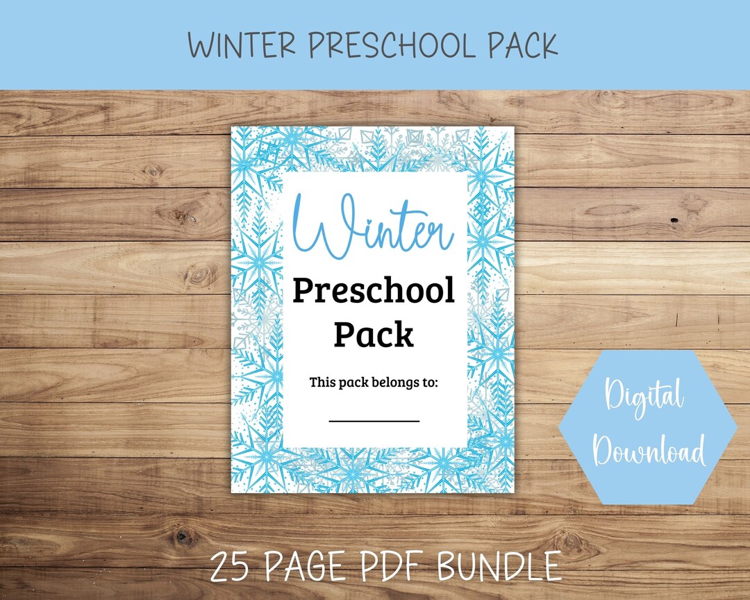 Winter Preschool Packet Preschool Worksheet Preschool - Etsy