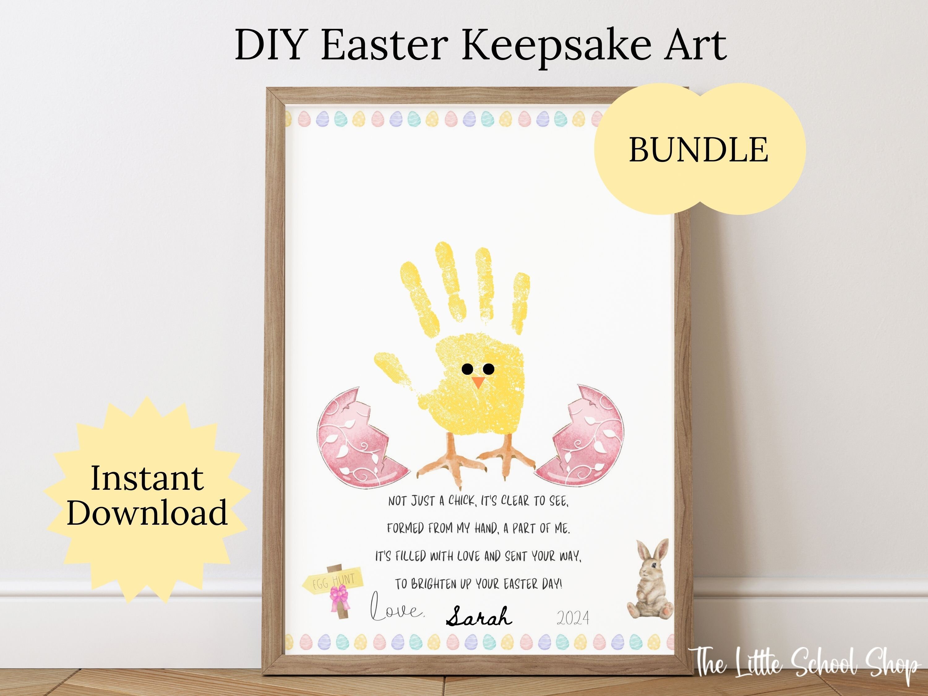 Easter Handprint Art, Handprint Art, Easter Footprint Art, Easter Chick ...