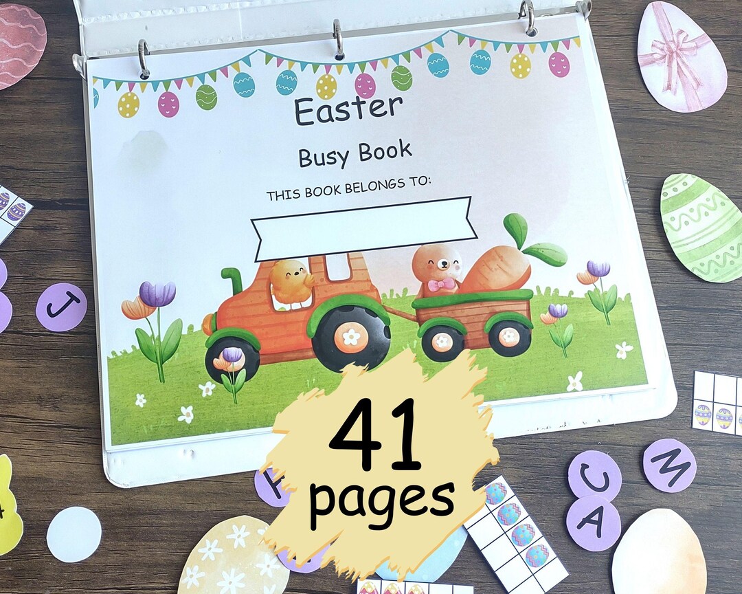 Easter Busy Book Personalized Easter Busy Book Preschool Learning ...