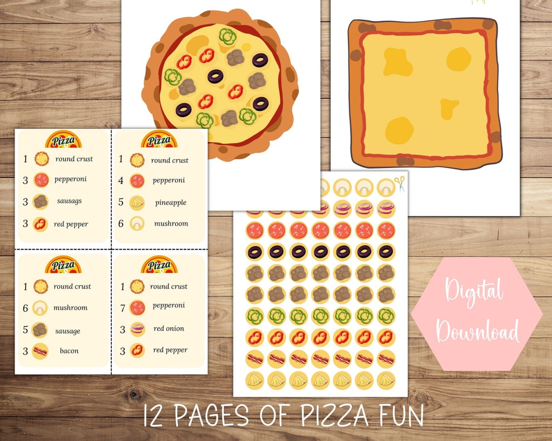 Build A Pizza, Pretend Play, Preschool Printable, Kindergarten ...