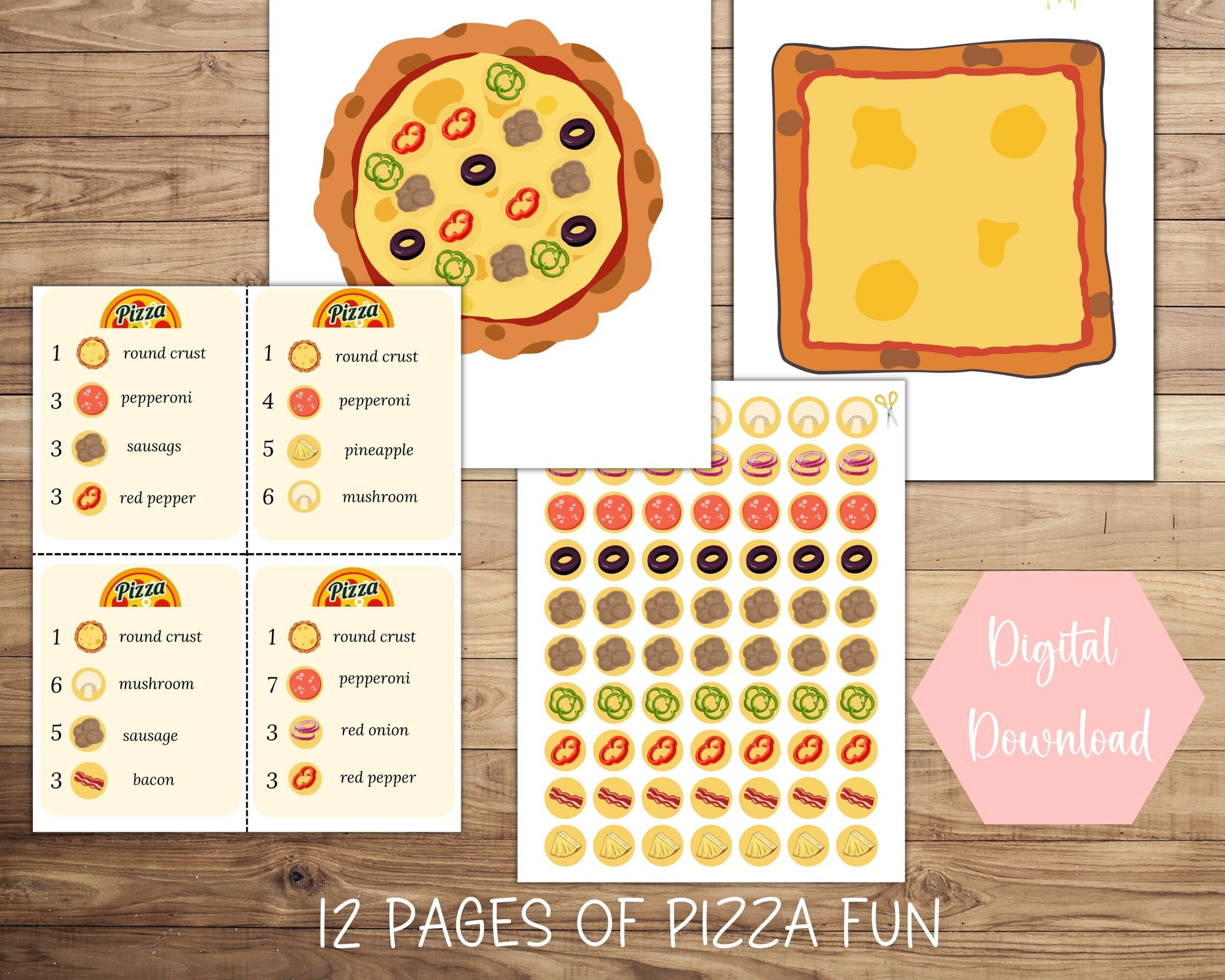 Build A Pizza, Pretend Play, Preschool Printable, Kindergarten ...