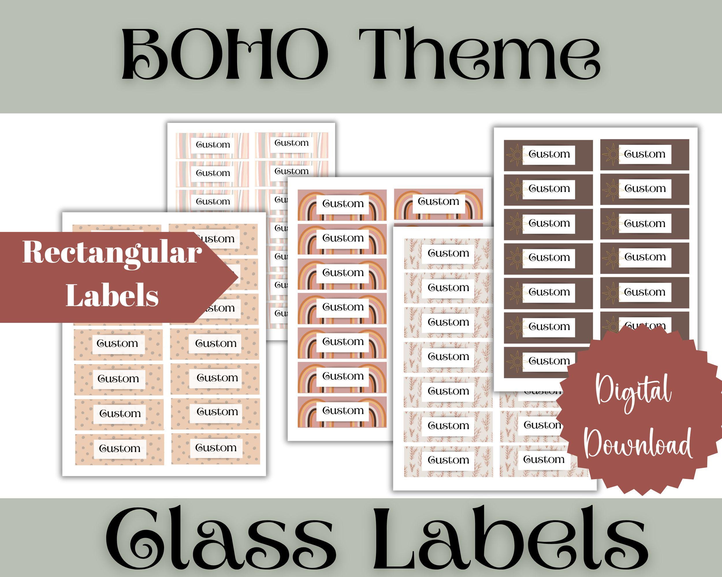 Custom Classroom Labels, BOHO Theme, Classroom Decorations, Bulletin ...