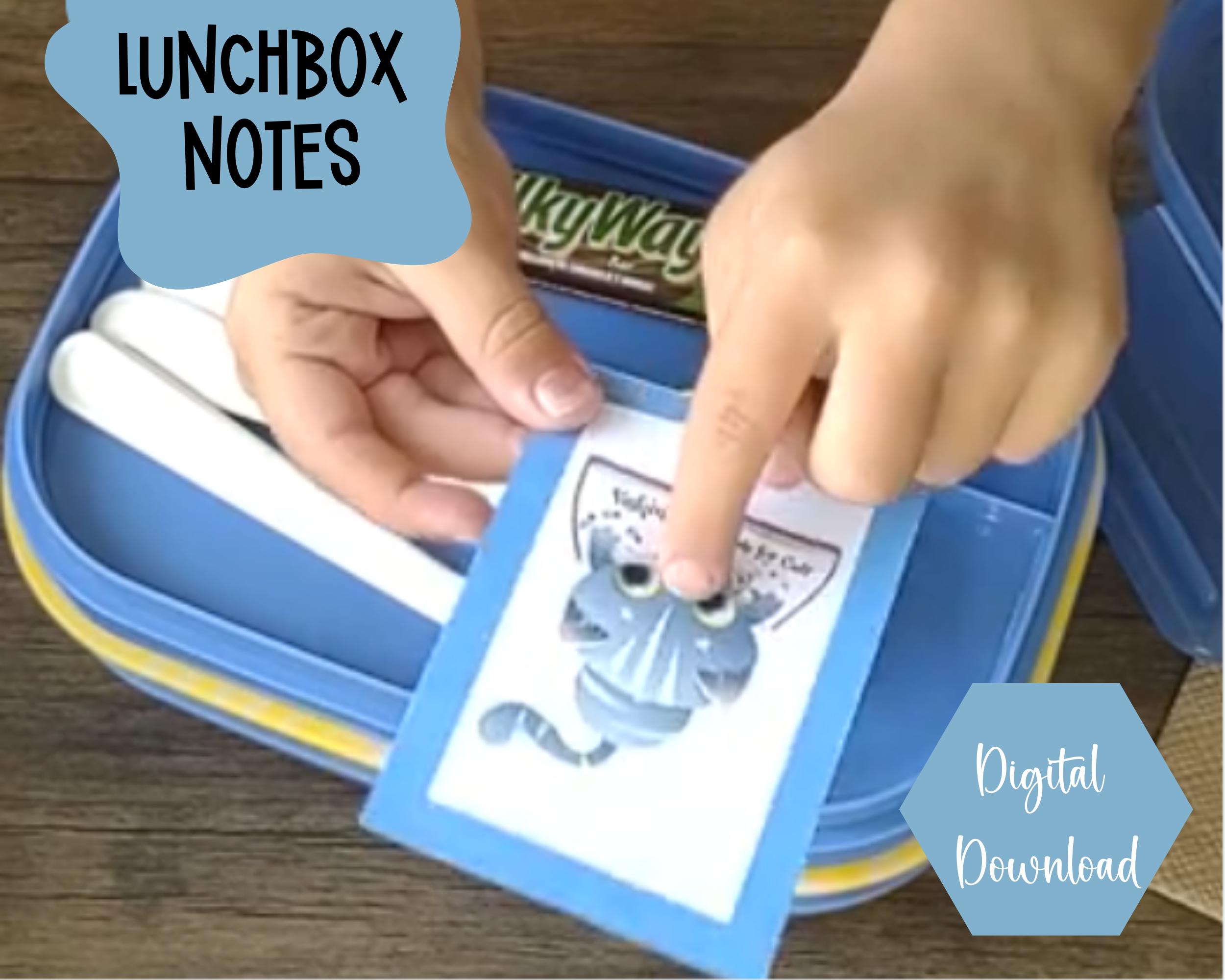 Printable Lunchbox Notes for Kindergarten and Preschool, Back to School ...