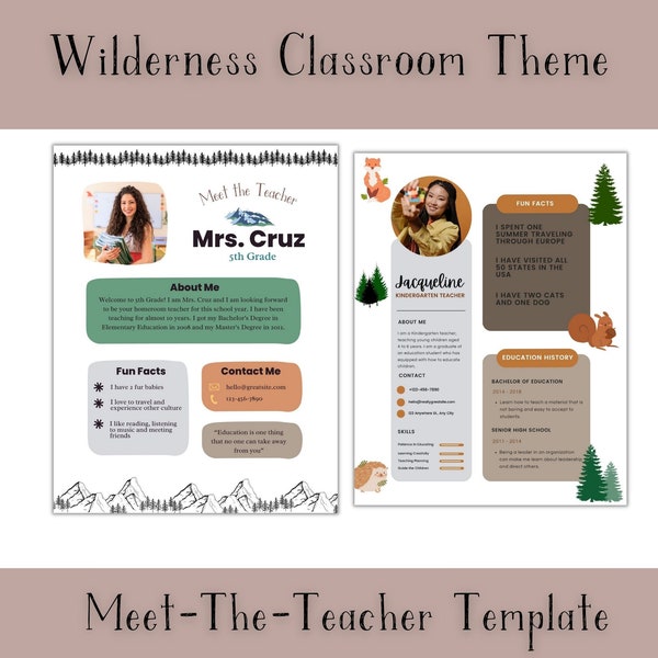 Meet the Teacher Template - Etsy
