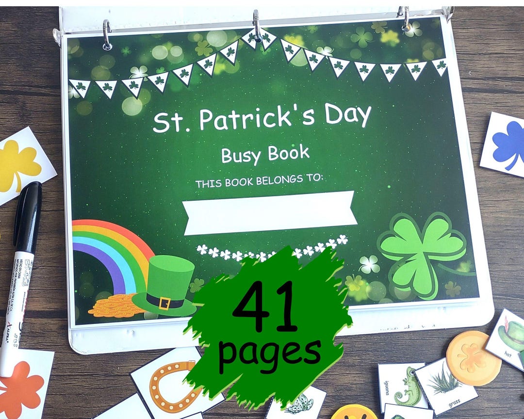 St. Patricks Day Busy Book Personalized St Patricks Day Busy Book ...
