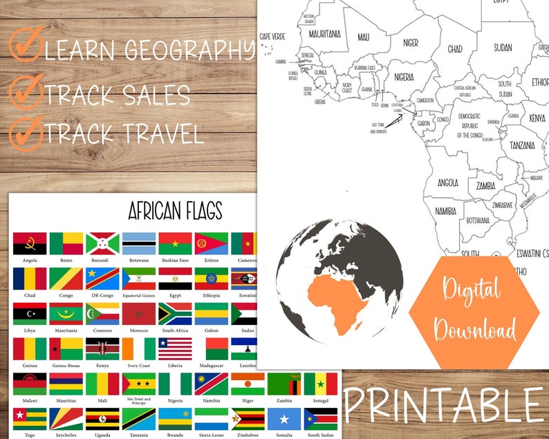 Africa Map, Map of Africa, Printable Africa Map, Geography Homeschool ...