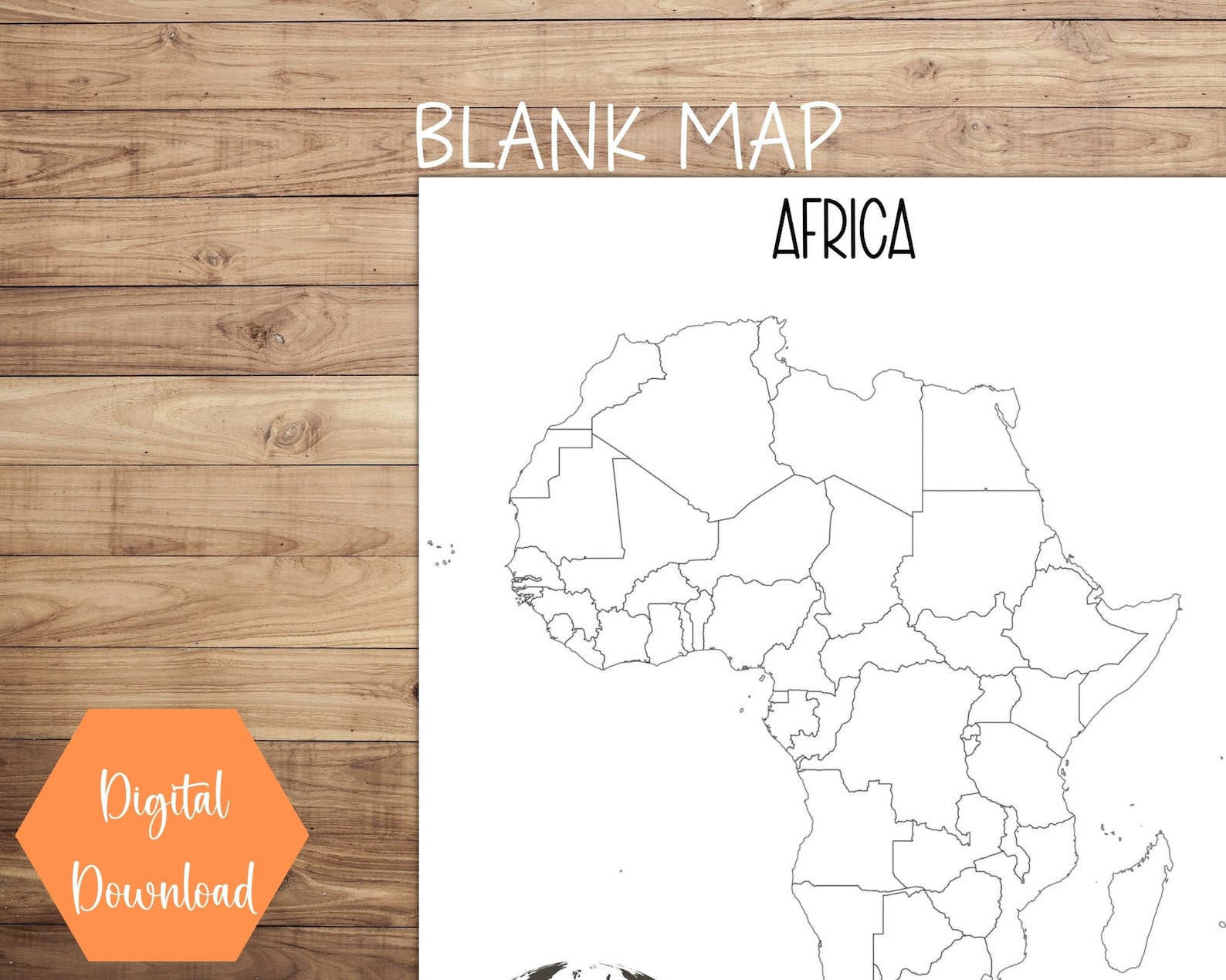 Africa Map Printable, Geography Homeschool, Travel Tracker (digital ...