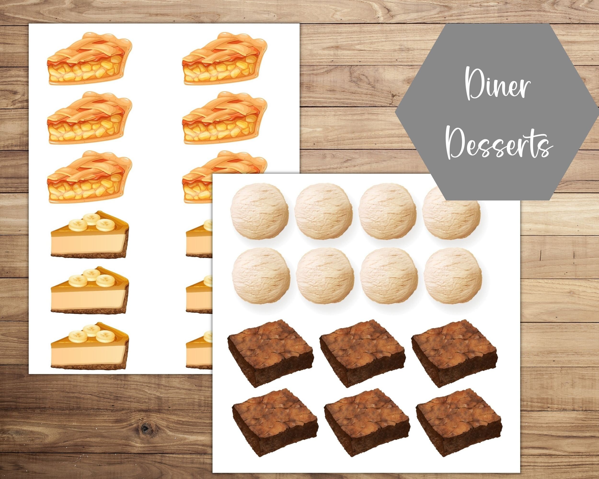 Diner Pretend Play, Pretend Play Food, Preschool Printable ...