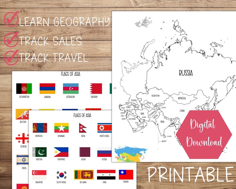 Asia Map, Map of Asia Printable Asia Map, Printable Asia Sales Map ...