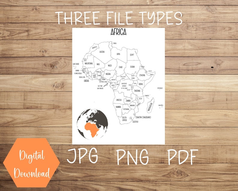 Africa Map, Map of Africa, Printable Africa Map, Geography Homeschool ...
