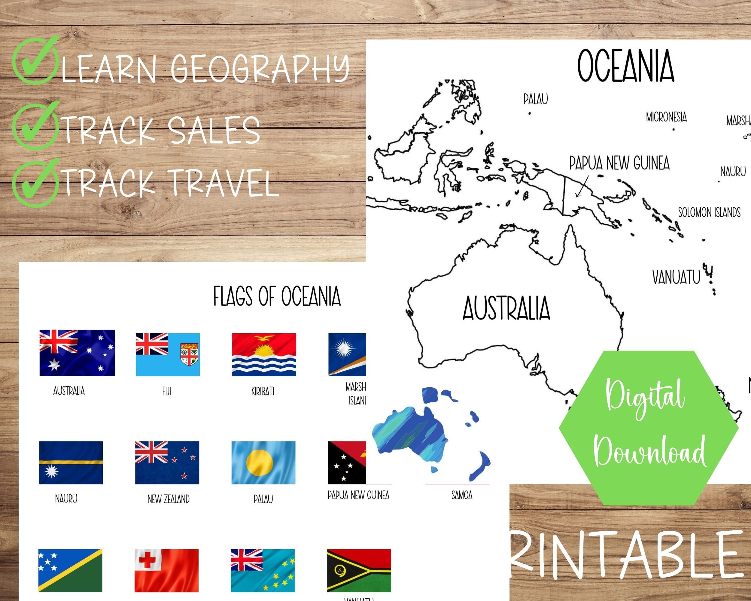 Oceania Map, Map of Oceania, Printable Oceania Map Printable Sales Map ...