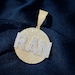 Iced Out Customizable Two Tone Disc Name Pendant Hip Hop - Etsy
